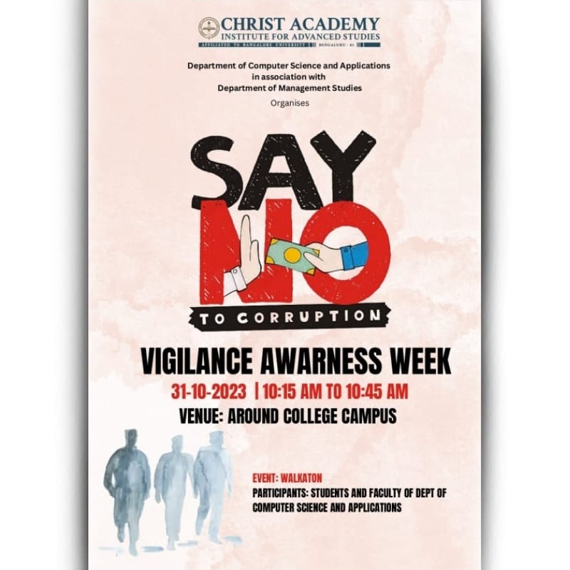 SAY NO TO CORRUPTION – VIGILANCE AWARENESS WEEK - CAIAS