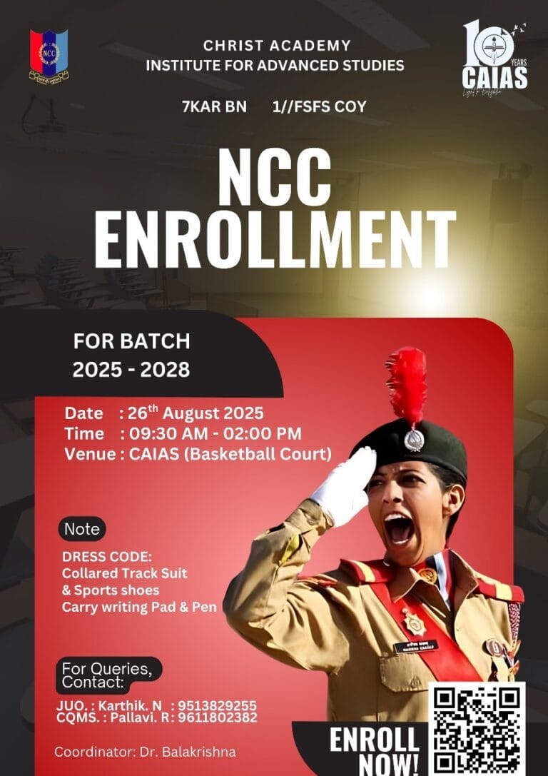 NCC Enrollment (Batch 2025-2028) - CAIAS